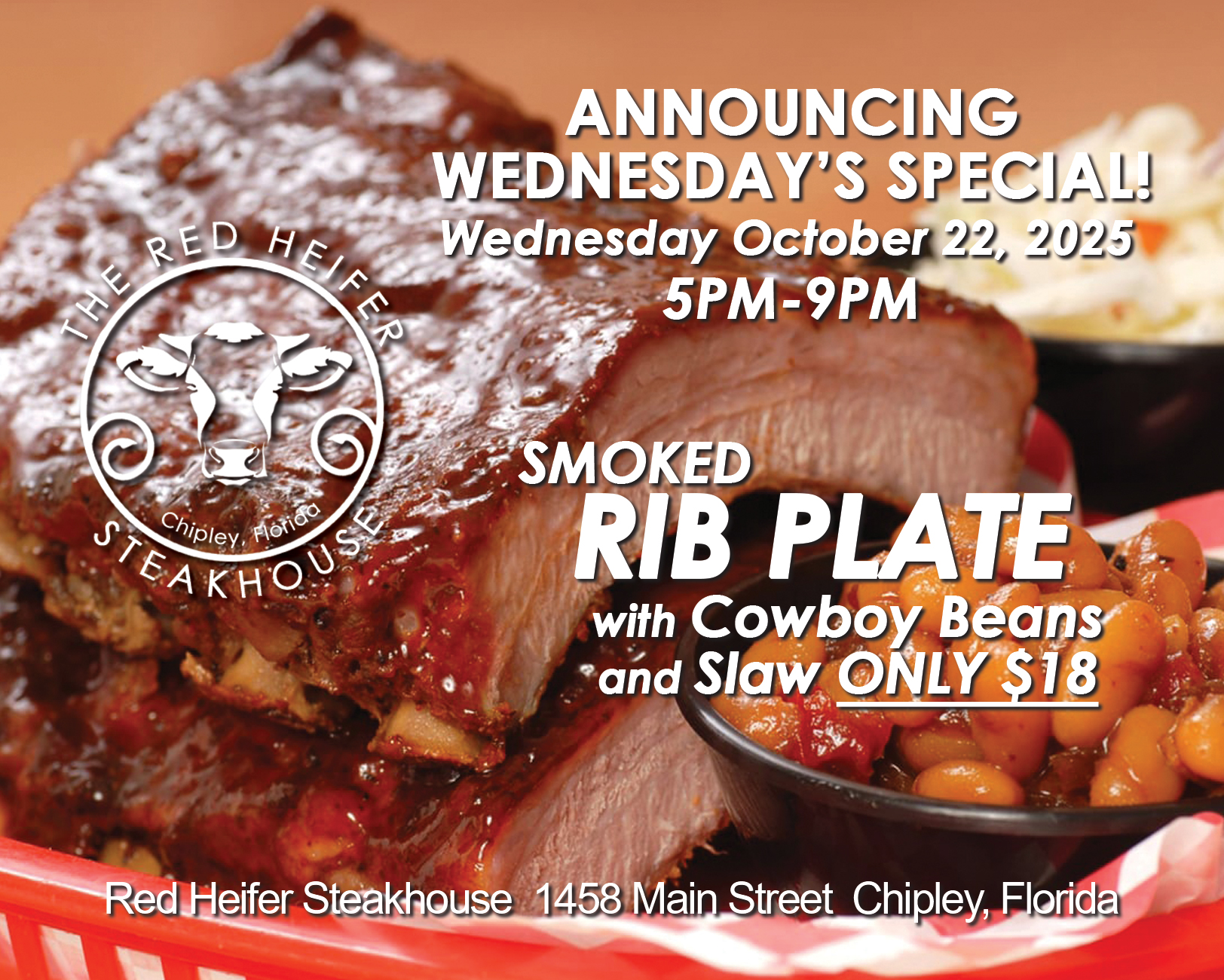 Red Heifer Steak House in Chipley, Florida Announces New Wednesday ...