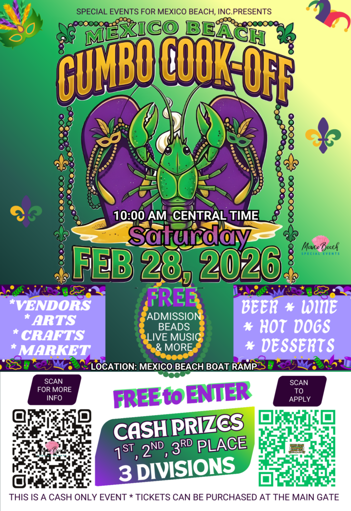Mexico Beach, Florida Gumbo Cook-Off on February 28, 2026 Expects to ...